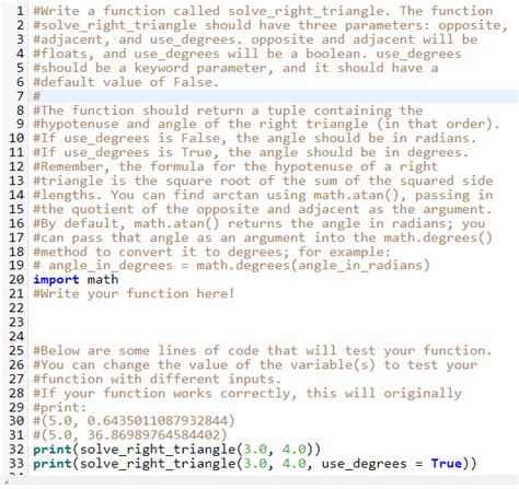 Solved 8 The Function Should Return A Tuple Containing The