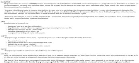 Solved Description Design Implement Test And Document A