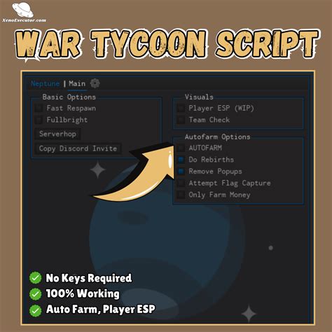 Best 13 War Tycoon Script Roblox Esp Autofarm No Keys Artofit