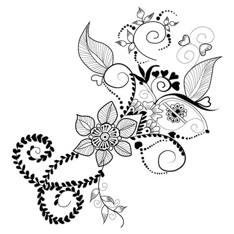 Floral Tangle Printables Images Free Download On Freepik