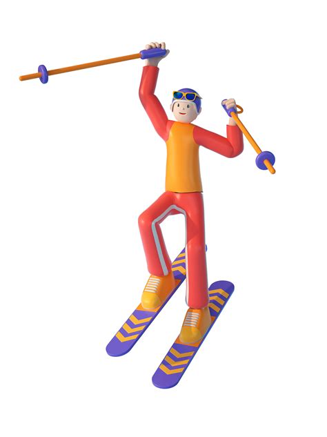C4d Model Ski Sports Figures 3d Model Cgtrader