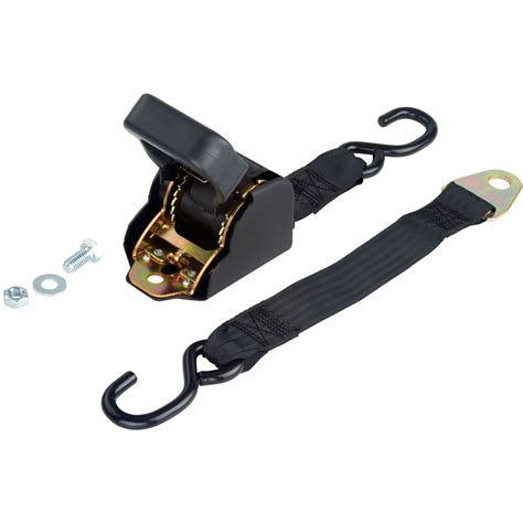 6 Retractable Ratcheting Tie Down Strap With S Hook Ends Package Of 2