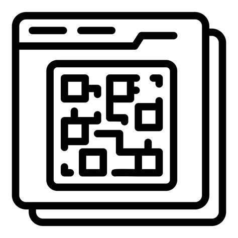 Qr Code Icon Outline Style Vector Art At Vecteezy
