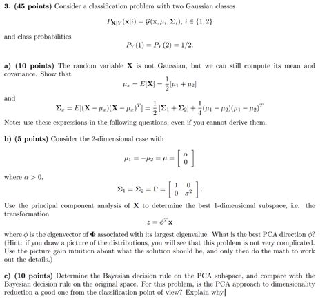 Solved Points Consider A Classification Problem With Chegg