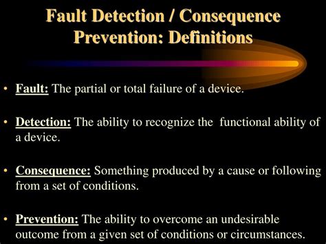 PPT Fault Detection Consequence Prevention In Real Time A View From The Industry Trenches