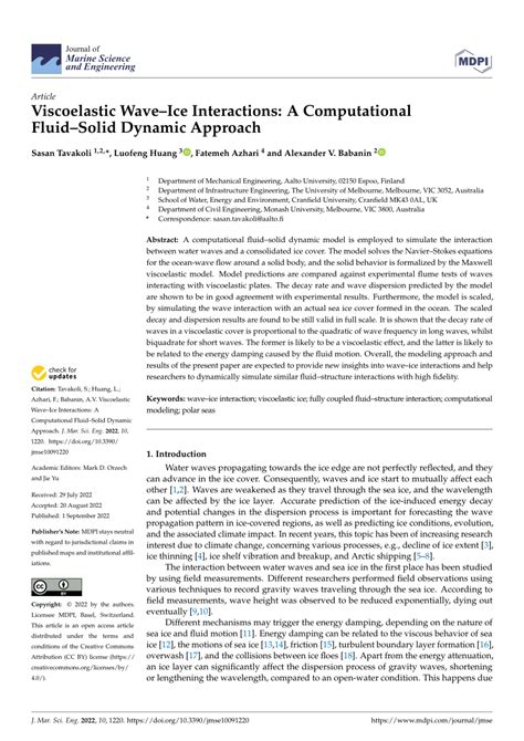 Pdf Viscoelastic Waveice Interactions A Computational Fluidsolid