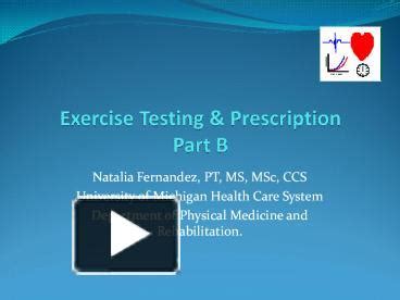 Exercise Testing Presentation Free To View
