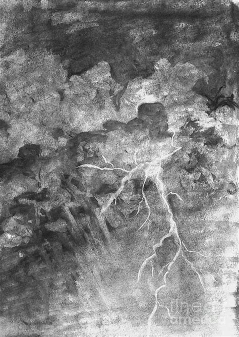 Charcoal Lightning Strike Drawing By Expressions By Stephanie Fine Art America