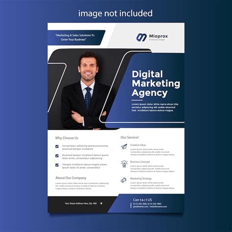 Шаблон флаера корпоративной бизнес-компании PSD | Премиум векторы