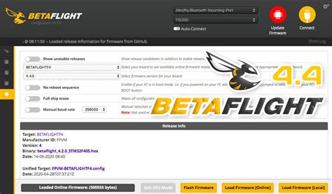Betaflight Download Warning To Update To 10 6 0 Configurator When