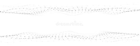 Double Dynamic Wave With Connected Dots And Lines On A White Background Digital Wave Background