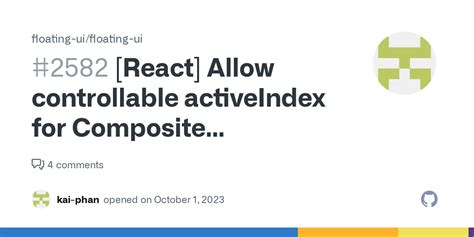 [react] Allow Controllable Activeindex For Composite Component · Issue 2582 · Floating Ui