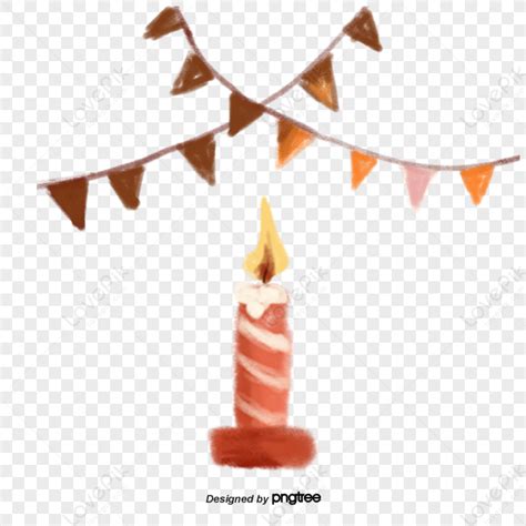만화 일러스트 촛불 깃발 장식 요소수집장난 Png 일러스트 무료 다운로드 Lovepik