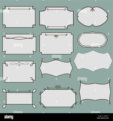 Vintage Frame Set Vector Illustration Stock Vector Image Art Alamy