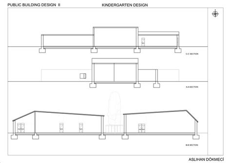 Kindergarten Plan Elevation Section