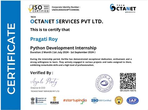 Pragati Roy On Linkedin Python Internship
