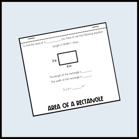 Area And Perimeter Of Rectangles And Squares Flipbook Guided Notes