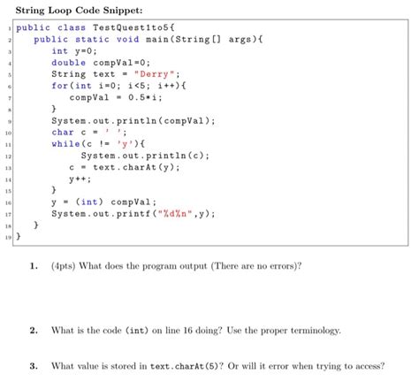 Solved Hand Execute Code Pts Fill In Variable Values Chegg