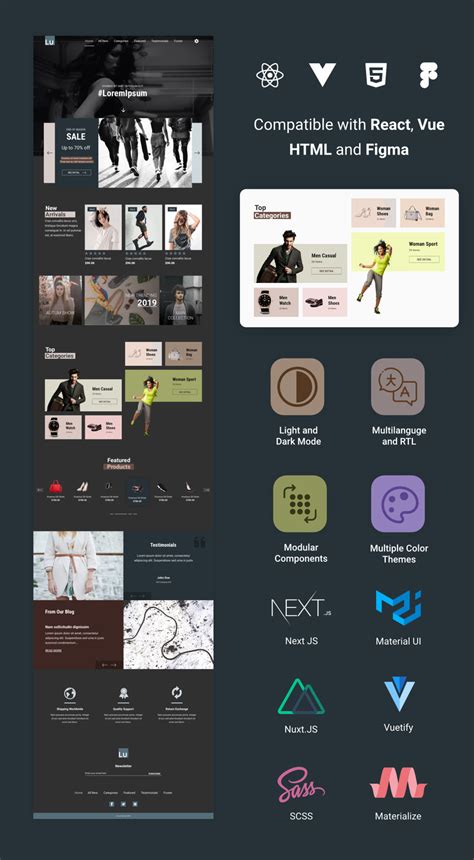 Luxion HTML React Vue Figma Fashion And Apparel Landing Page