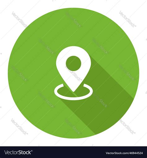 3d Location Flat Icon Gps Pointer Icon Map Vector Image