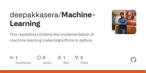 Github Deepakkaseramachine Learning This Repository Contains The