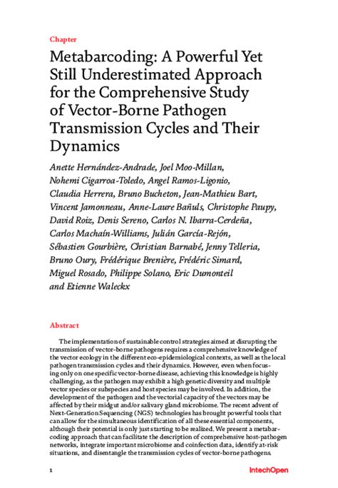 Pdf Metabarcoding A Powerful Yet Still Underestimated Approach For