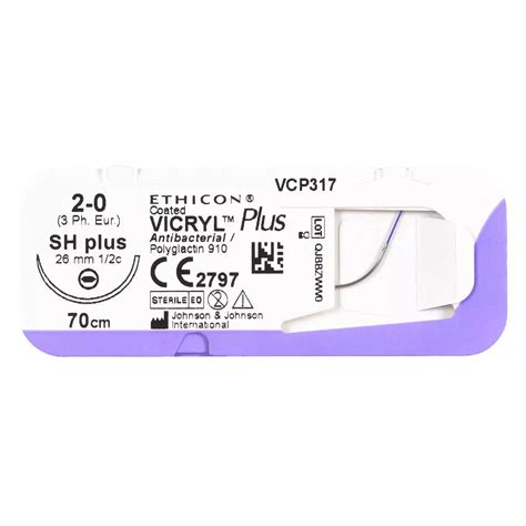 Buy Ethicon Vicryl Plus Polyglactin 910 Suture Material Usp 3 0 Ep 2