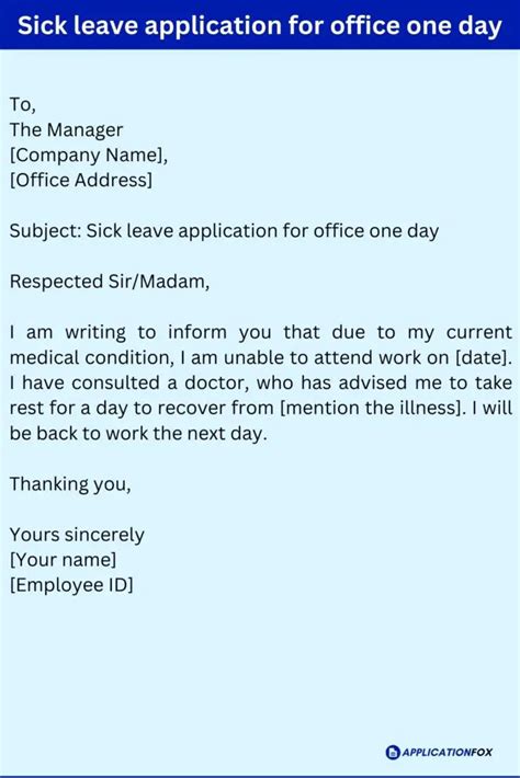 7 Samples Sick Leave Application For Office