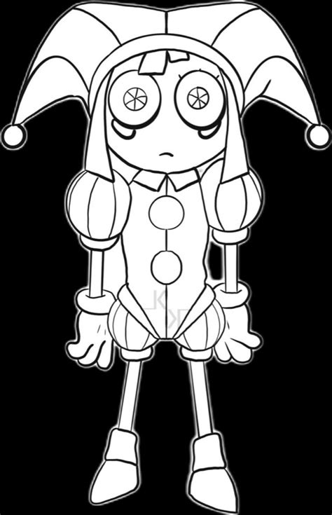 Раскраска для детей Удивительный цифровой цирк The Digital Amazing Circus Pomni в 2024 г