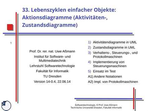 (PDF) 33. Lebenszyklen einfacher Objekte: Aktionsdiagramme ...st.inf.tu ...