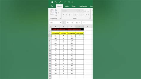 Char And Unichar Formula In Excel Shortcut Key Excelformula Exceltips Exceleducation