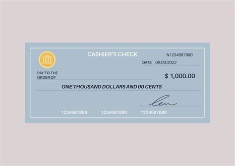 Cashier Check Example