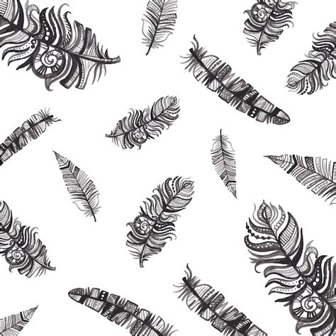Free Vector Different Feathers Pattern Background