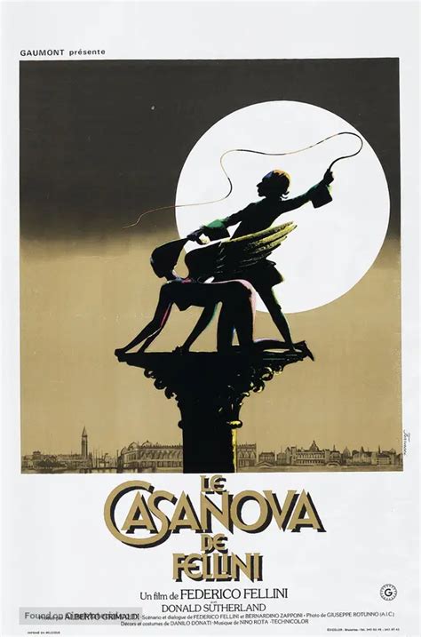 Il Casanova Di Federico Fellini 1976 Belgian Movie Poster