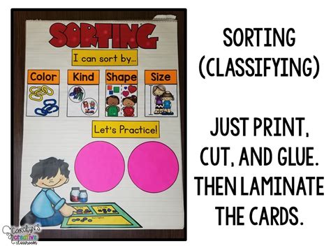 Sorting Anchor Chart Classifying Anchor Chart With Sorting Cards
