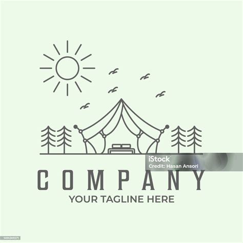글램핑 기호 아이콘 로고 디자인 미니멀리스트 벡터 일러스트레이션 라인 아트 캠프 0명에 대한 스톡 벡터 아트 및 기타 이미지 0명 관광 글램핑 Istock