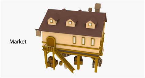 다각형 도시 3d 모델 14 Blend Free3d