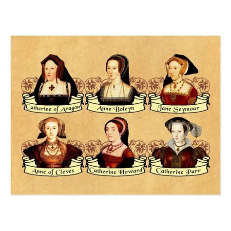 The Six Wives Of Henry Viii Classic Postcard Zazzle Wives Of Henry
