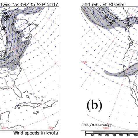 Maps Of The Jet Stream Over The United States On September 15 2007 At