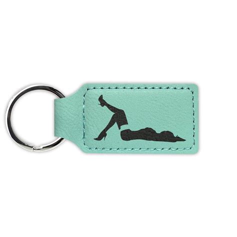 Sexy Stripper Girl Keychain Leatherette Rectangle Laser Engraved Many Colors Key Chain