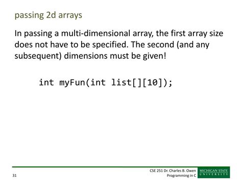 Ppt Pointers Arrays Multidimensional Arrays Powerpoint Presentation Id7018896
