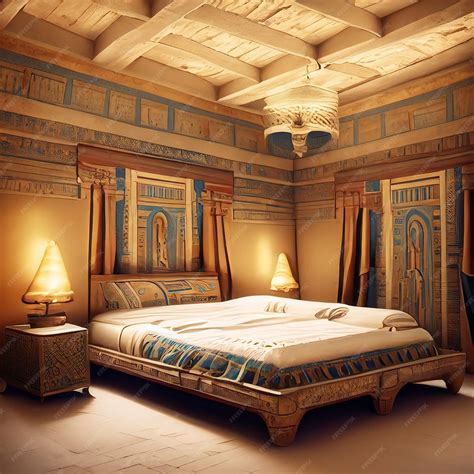 Premium Photo Pharaonic Bedroom In Ancient Egypt