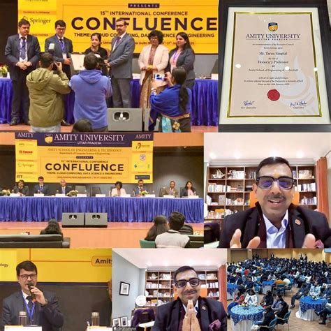 gratitude honoraryprofessor amityuniversity confluence2025 artificialintelligence iot