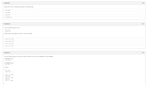 Solved D Question 1 3 Pts Which Lines Of Code Is A Valid