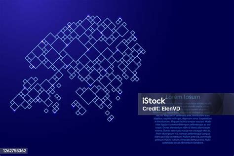 다양한 크기와 빛나는 우주 별의 사각형의 격자에서 파란색 패턴에서 홍콩지도 벡터 그림입니다 0명에 대한 스톡 벡터 아트 및 기타 이미지 Istock