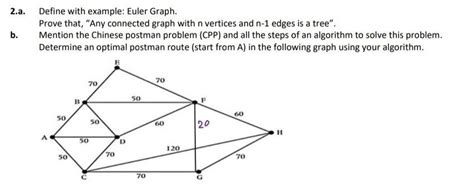Solved A Define With Example Euler Graph Prove That Chegg