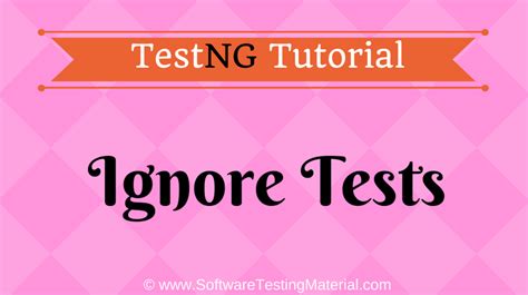 How To Ignore Testng Test Testng Tutorial
