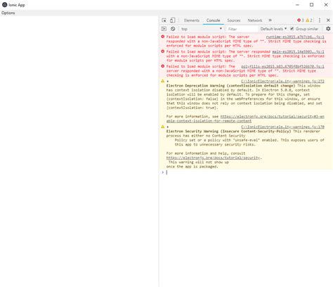White Screen In Capacitor Electron App After Migration To Ionic 4 7 Angular 8 Issue 1813