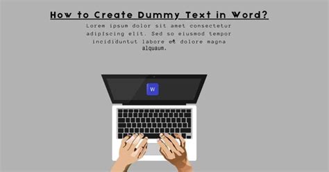 How To Create Dummy Text In Word Lipsum Hub
