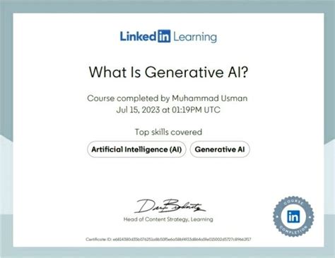 Muhammad Usman On Linkedin Generativeai Artificialintelligence Linkedinlearning